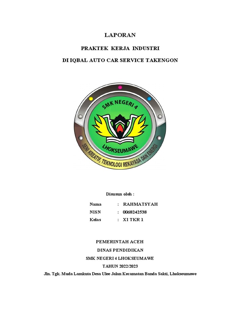 Laporan Prakerin TKR 2023 KOVER | PDF