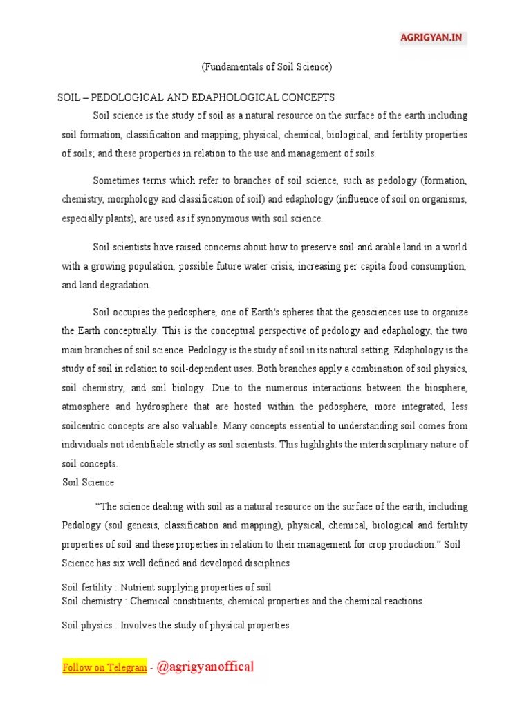 Fundamentals of Soil Science PDF Download Free | PDF | Soil Science | Soil
