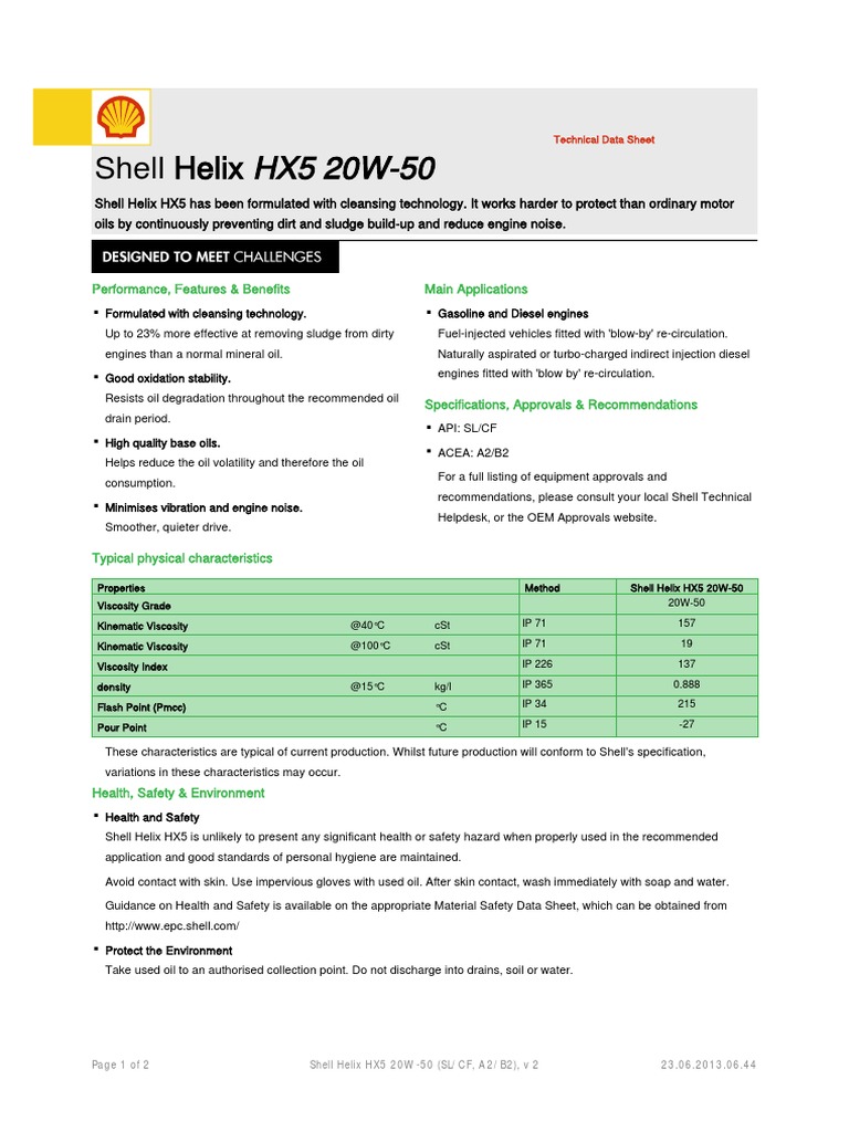 GPCDOC Local TDS Lebanon Shell Helix HX5 20W 50 SL CF A2 B2 ar LB