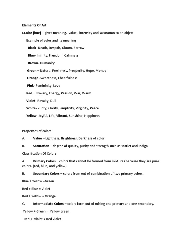 Elements Functions Principles Rule | PDF | Color | Composition (Visual Arts)