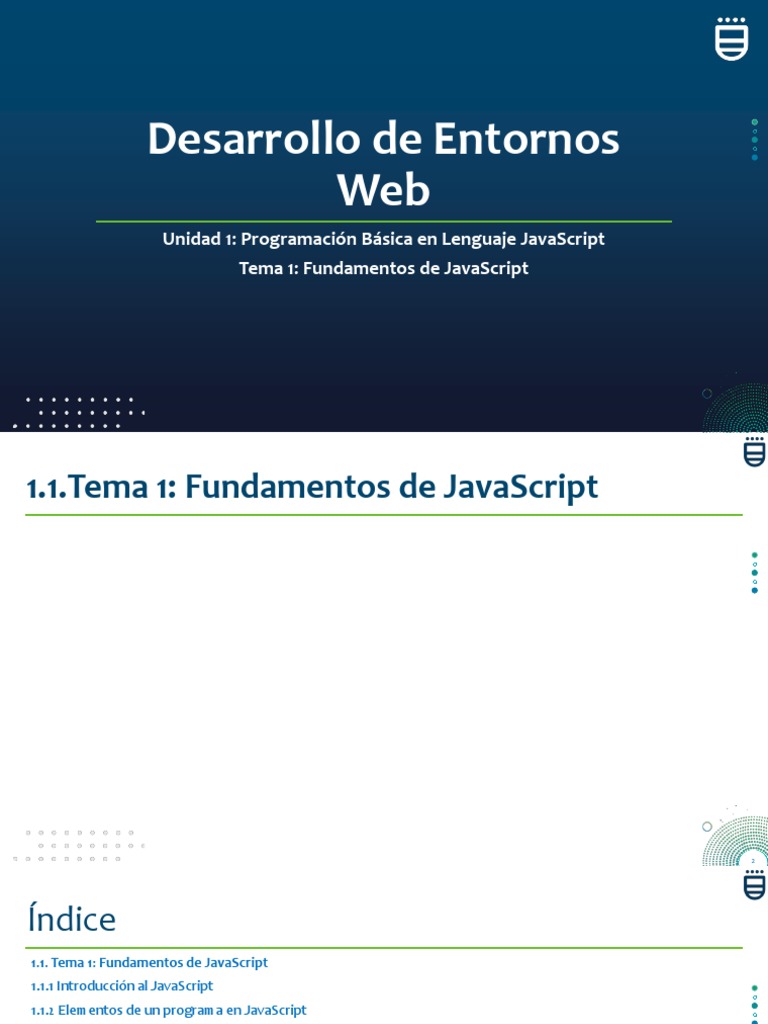 PPT Unidad 01 Tema 01 2022 Desarrollo de Entornos Web (4684) | PDF | Script Java | Red mundial