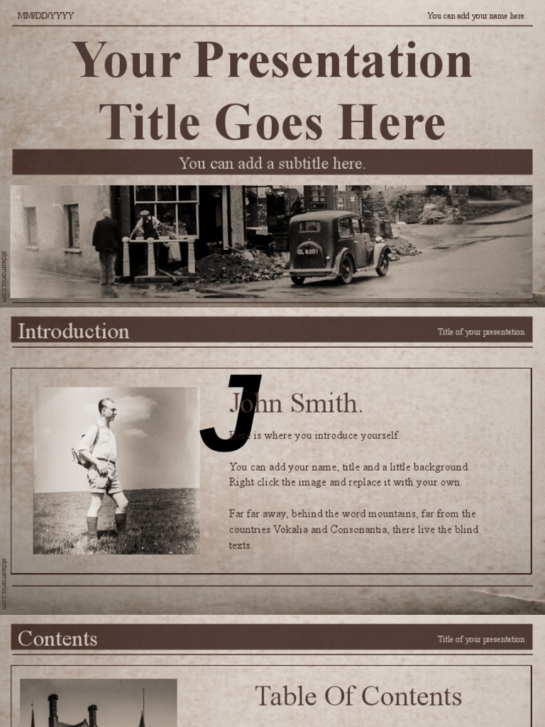 MacCarthy OId Newspaper Style Presentation Template SlidesMania | PDF
