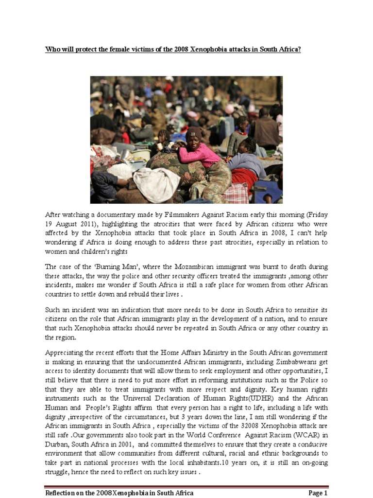 Article On Xenophobia | PDF | South Africa | Racism