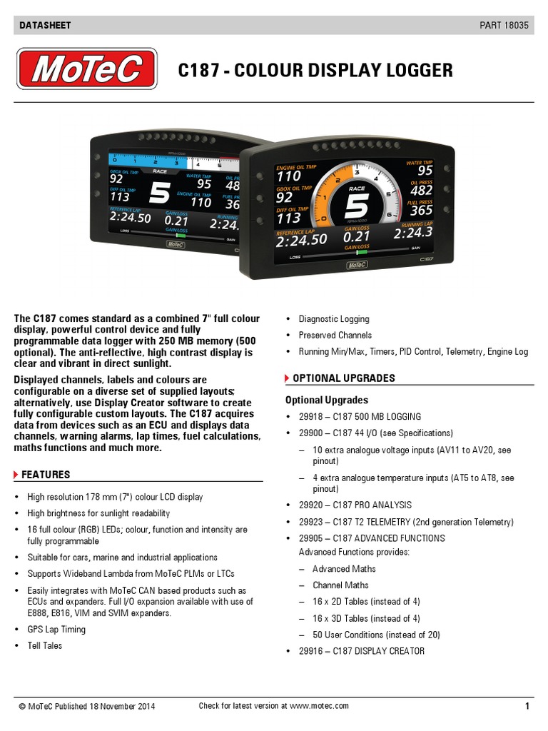 c187 Datasheet | PDF | Electronics | Computer Engineering