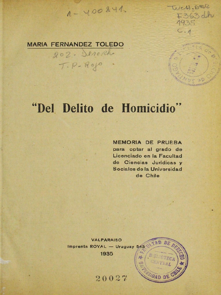 Del Delito de Homicidio | PDF