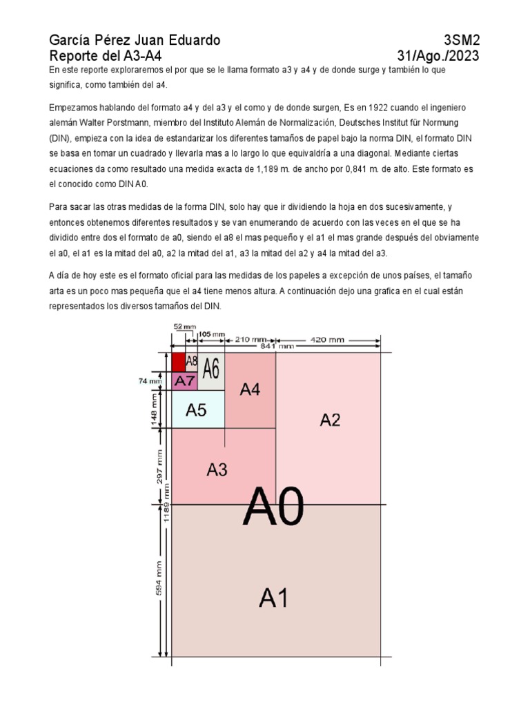 Formato A3 y A4 | PDF