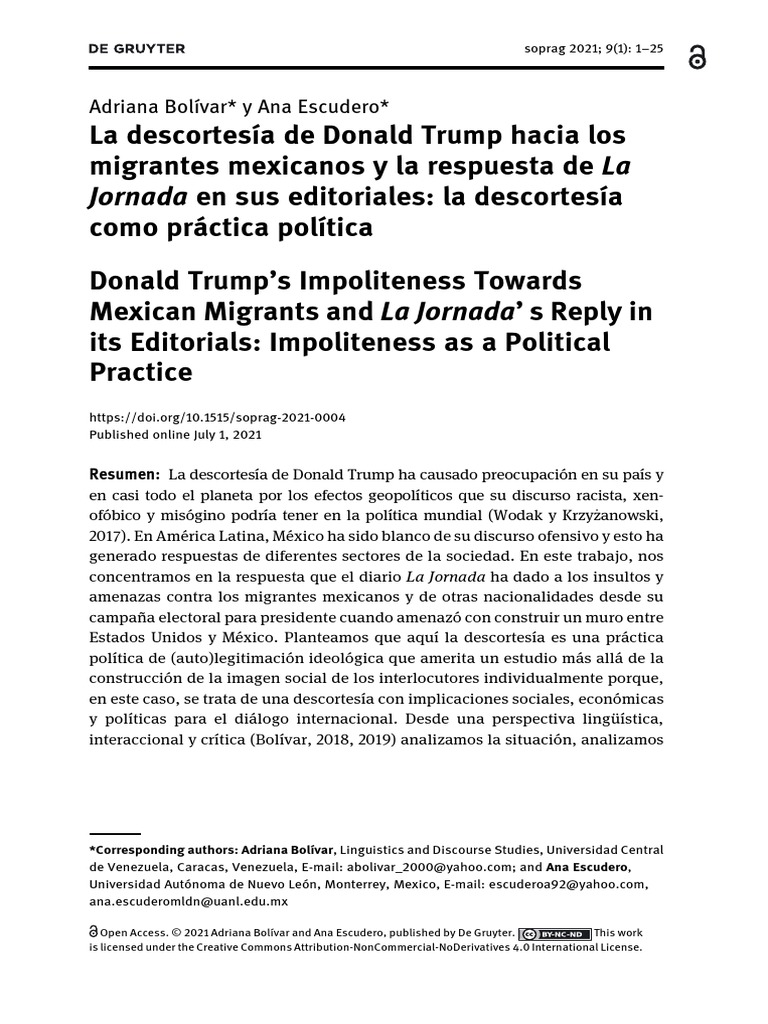 Trump y La CV | PDF | Donald Trump | Gobierno americano