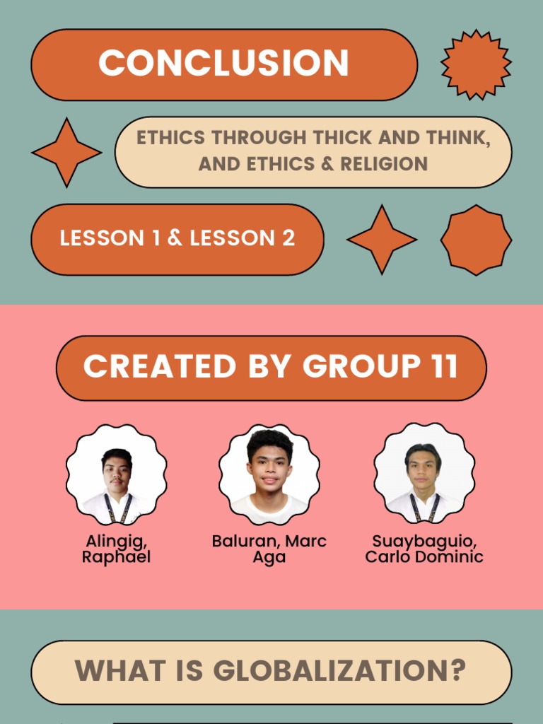 2R3 Group 11 Conclusion Lesson 1 2 | PDF | Religious Pluralism | Globalization