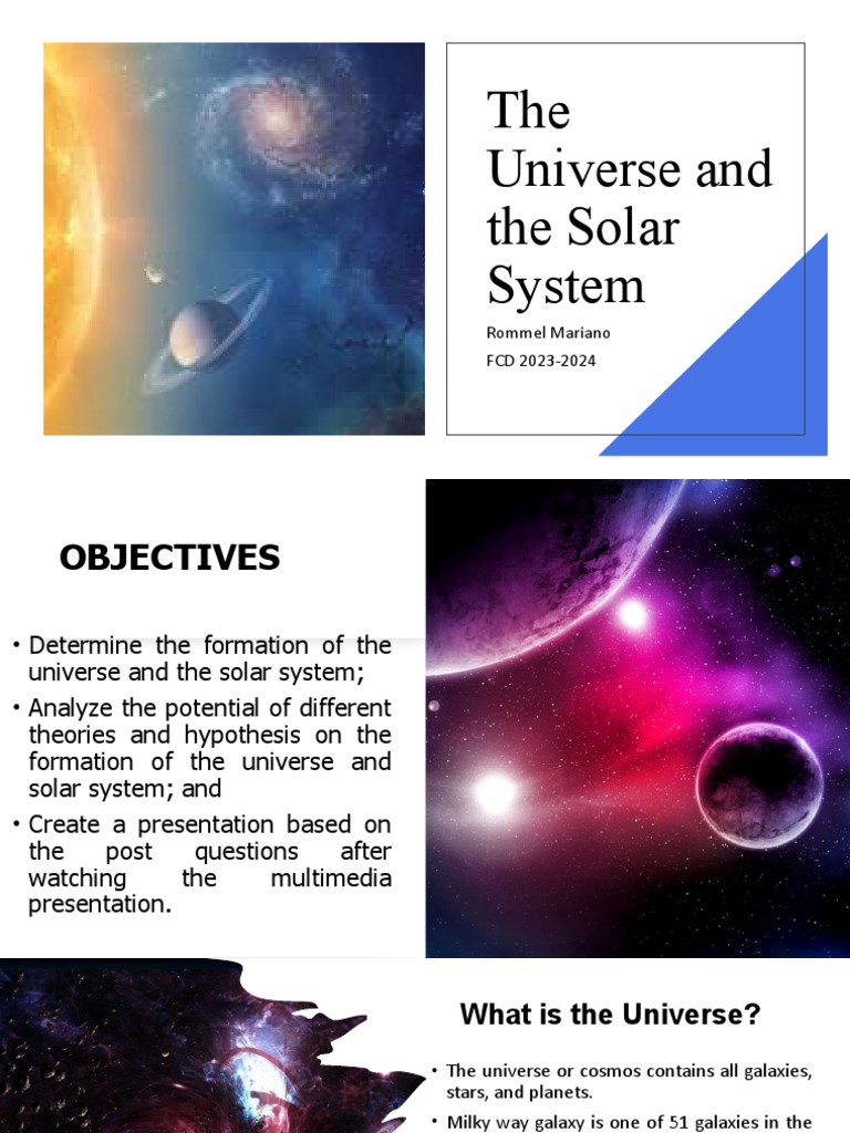 The Universe and The Solar System | PDF | Universe | Formation And ...