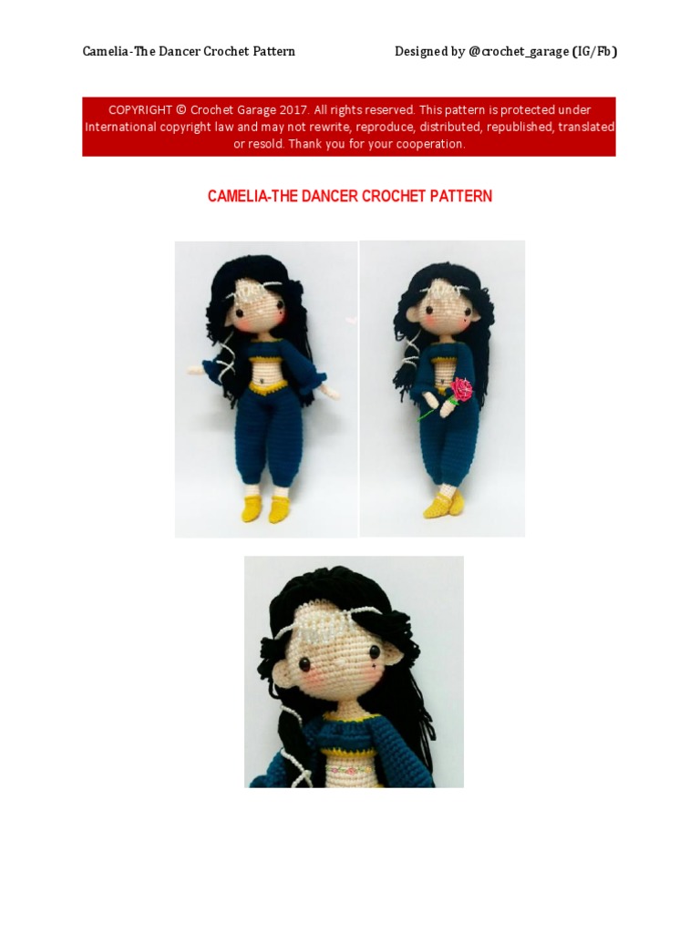 Camelia The Dancer Crochet Patron | PDF | Crochet | Clothing