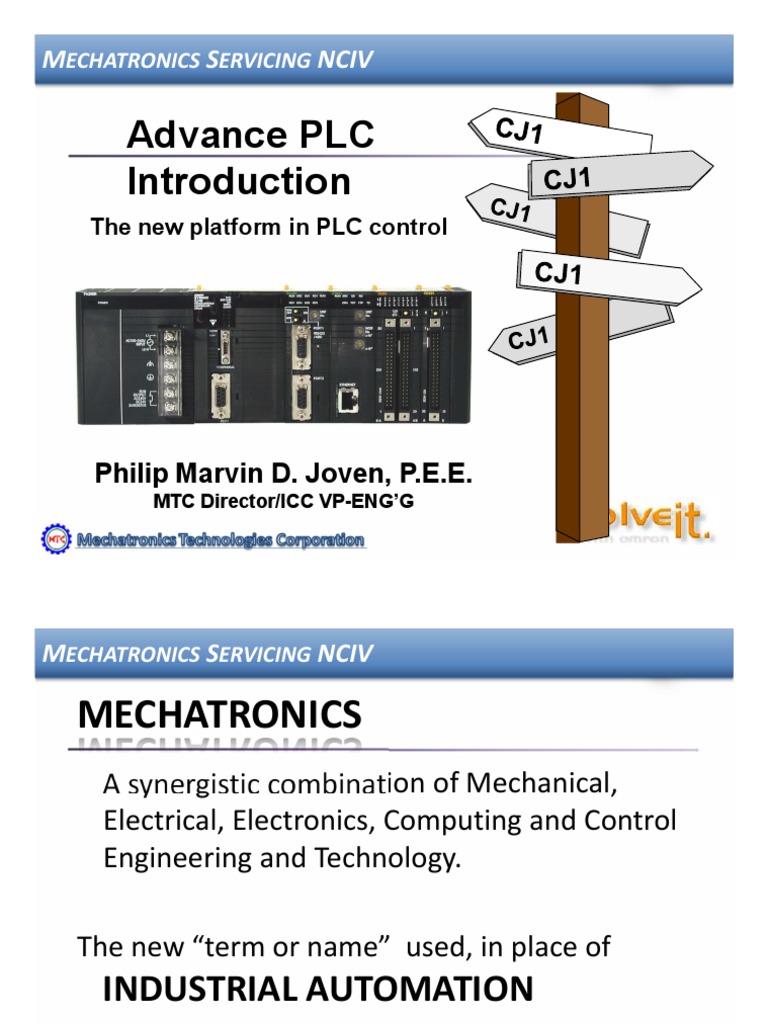 Advance PLC Introduction | PDF | Programmable Logic Controller | Mechatronics