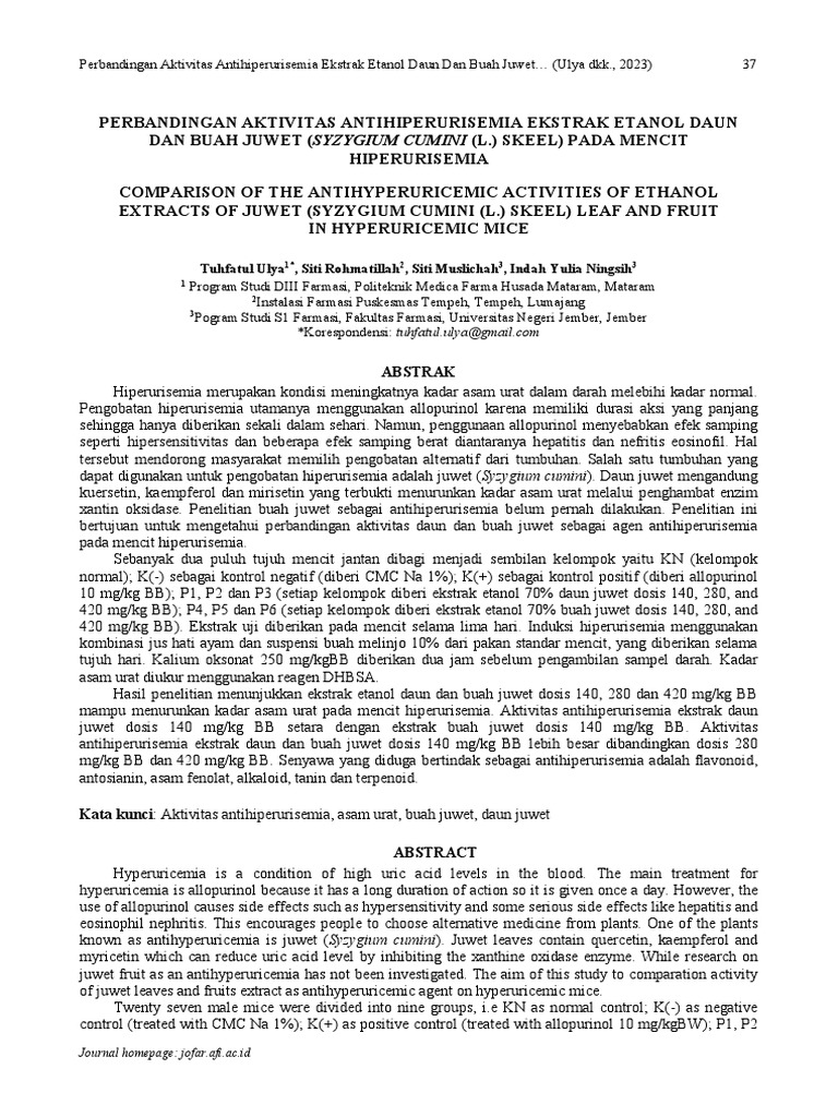 Tuhfatul Ulya Et Al., 2023 (S5-JOFAR) | PDF