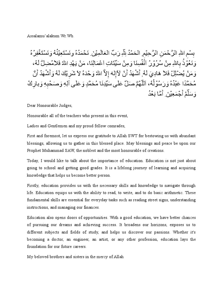 Pidato Edit | PDF | Cognition | Behavior Modification