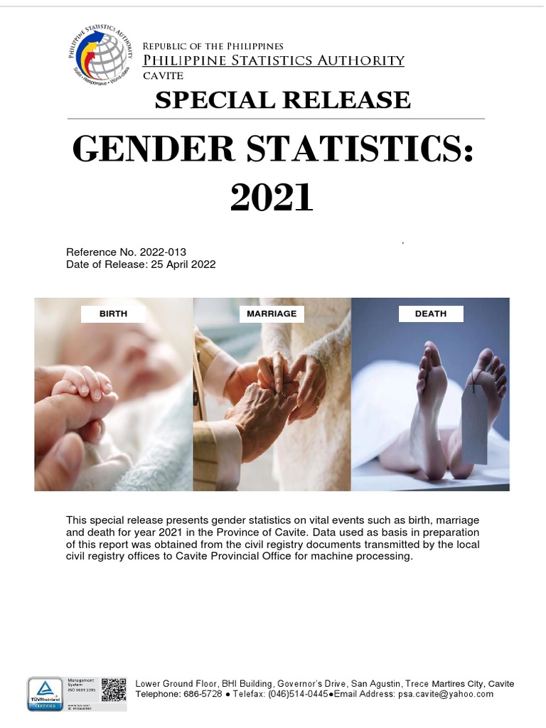 Gender Statistics | PDF | Health Care