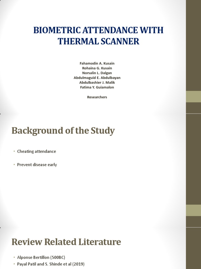 BSCE POWERPOINT PRESENTATION | PDF | Biometrics | Methodology