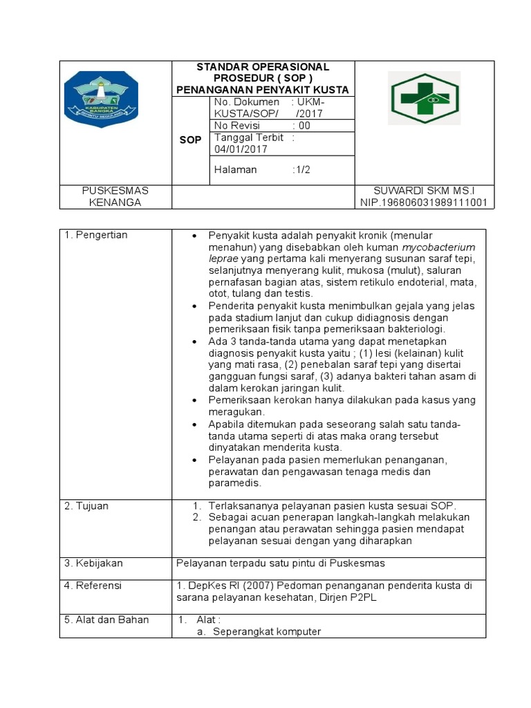Sop Kusta | PDF | Pengembangan Diri | Kesehatan Holistik