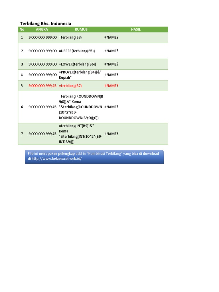 Contoh Kombinasi Terbilang Indonesia | PDF