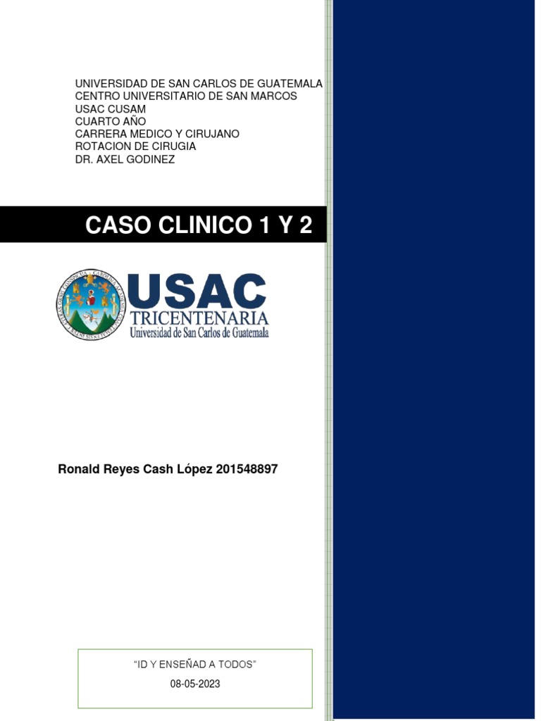 CASO CLINICO 1 Y 2 Resuelto | PDF | Abdomen | Dieta