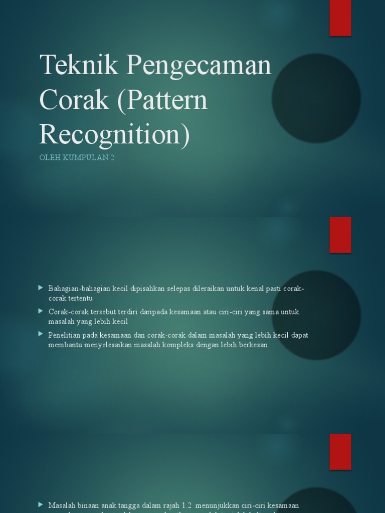 Teknik Pengecaman Corak (Pattern Recognition) | PDF