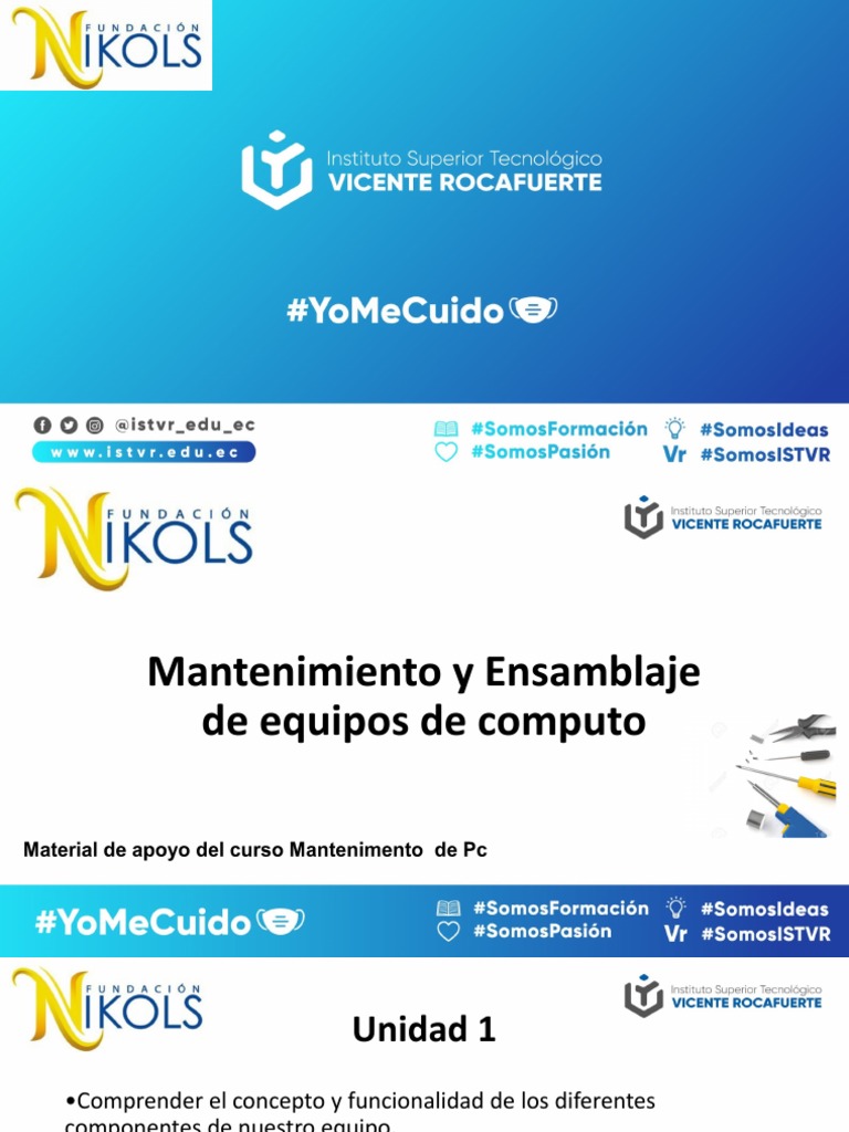 Unidad 1 - Mantenimiento y Ensamblaje de Equipos de Computo, Verdadero ...
