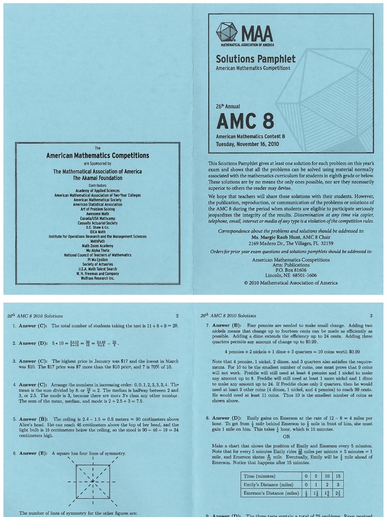 2010 AMC 8-Solutions