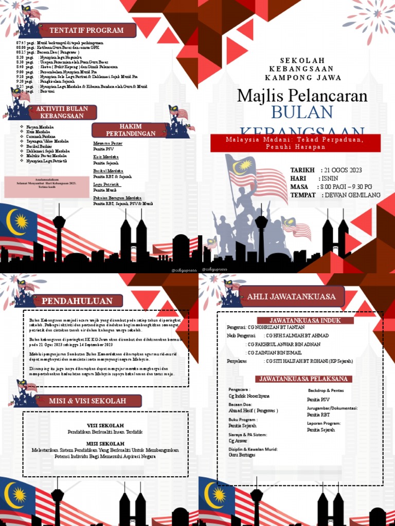 Buku Program Hari Kebangsaan 2023 SKKJ | PDF