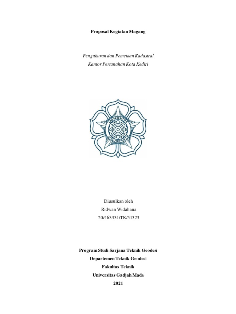 Format Proposal Magang Ridwan Widahana | PDF