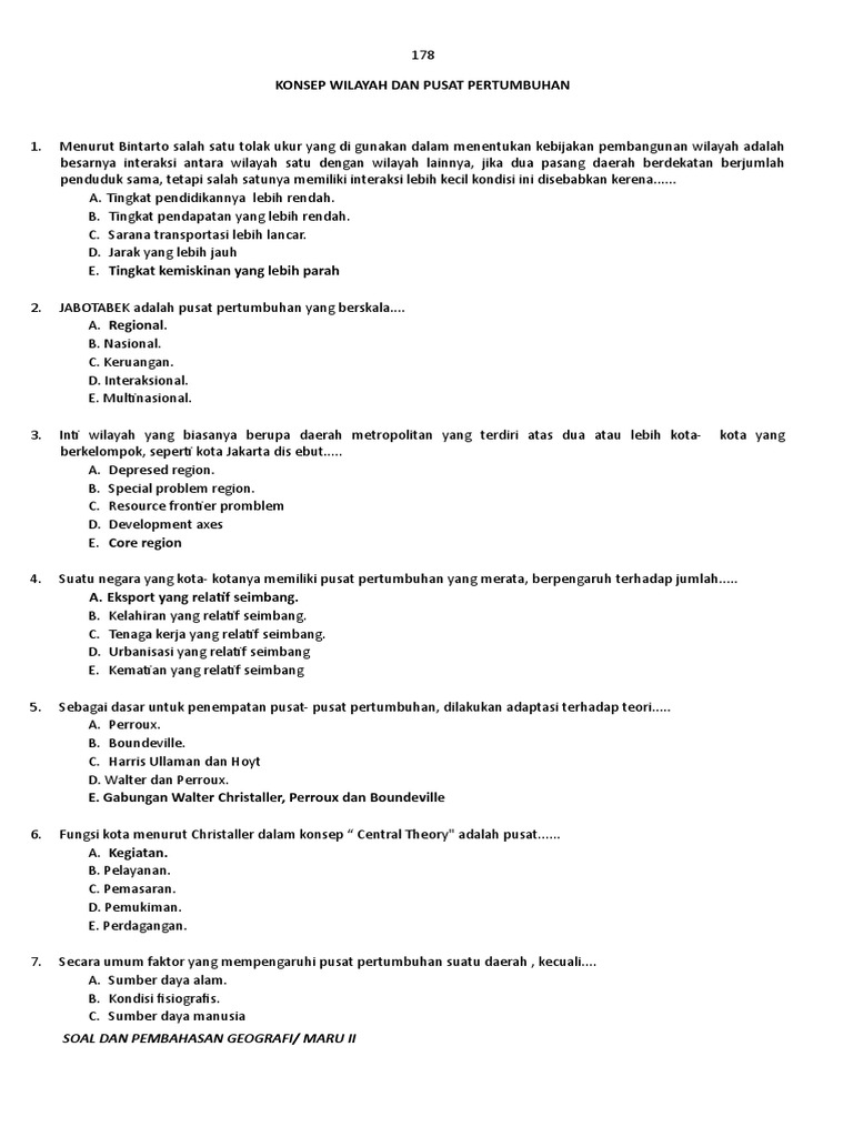 Kunci Bank Soal Geo Bab 1 | PDF
