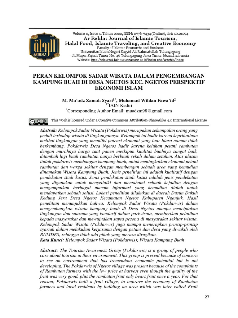 Pokdarwis Kelompok Sadar Wisata Part 1 | PDF | Politik | Ilmu Sosial