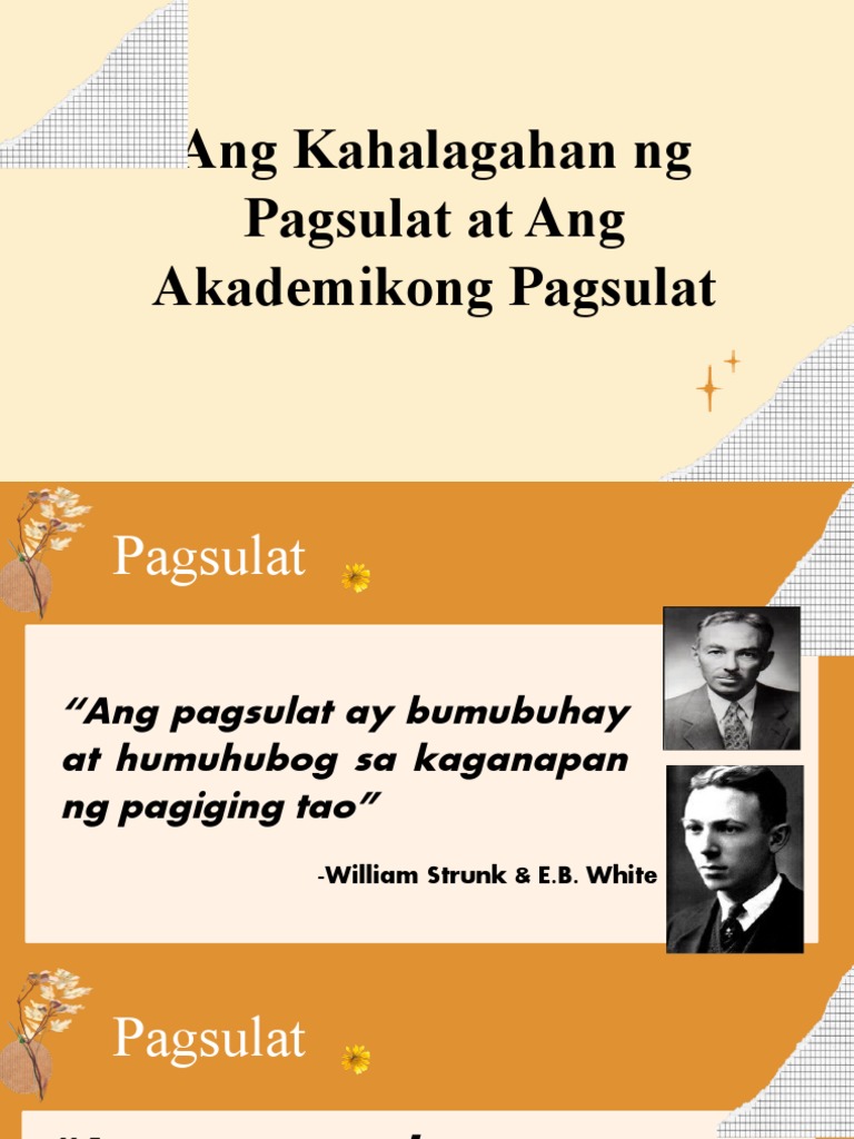 Pagsulat - Week 1 | PDF