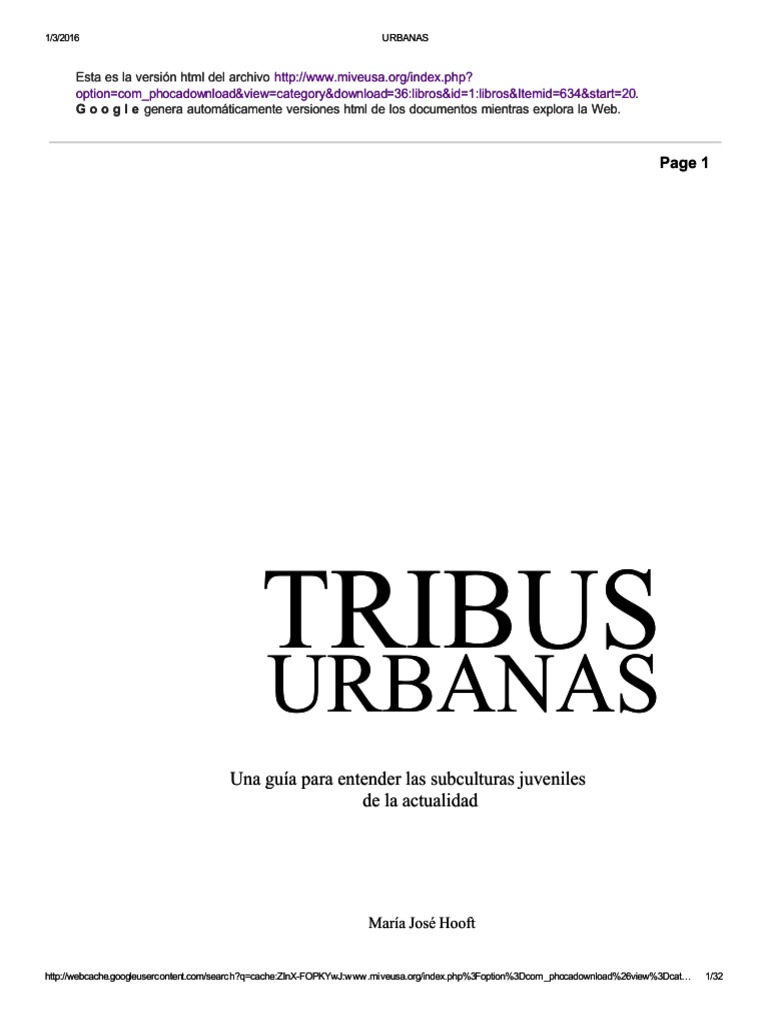 Tribus Urbanas Maria Hooft Libro - Compress | PDF | Cristo (título)