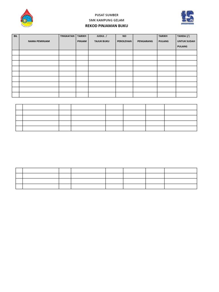 Rekod Pinjaman Buku | PDF