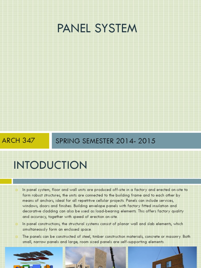 Panel-Construction System | PDF | Wall | Framing (Construction)
