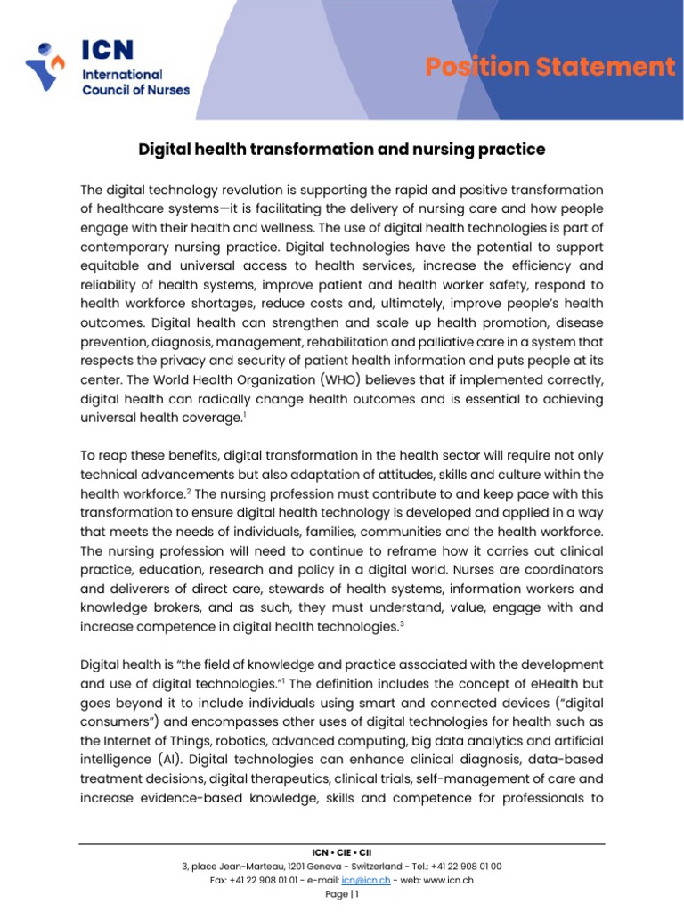 ICN Position Statement Digital Health FINAL 30.06 - EN | Download Free ...