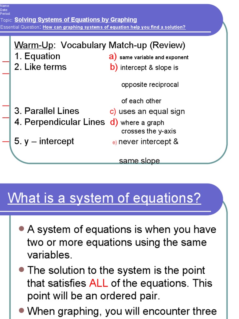 Graphing Systems for Students | PDF | Equations | Mathematics