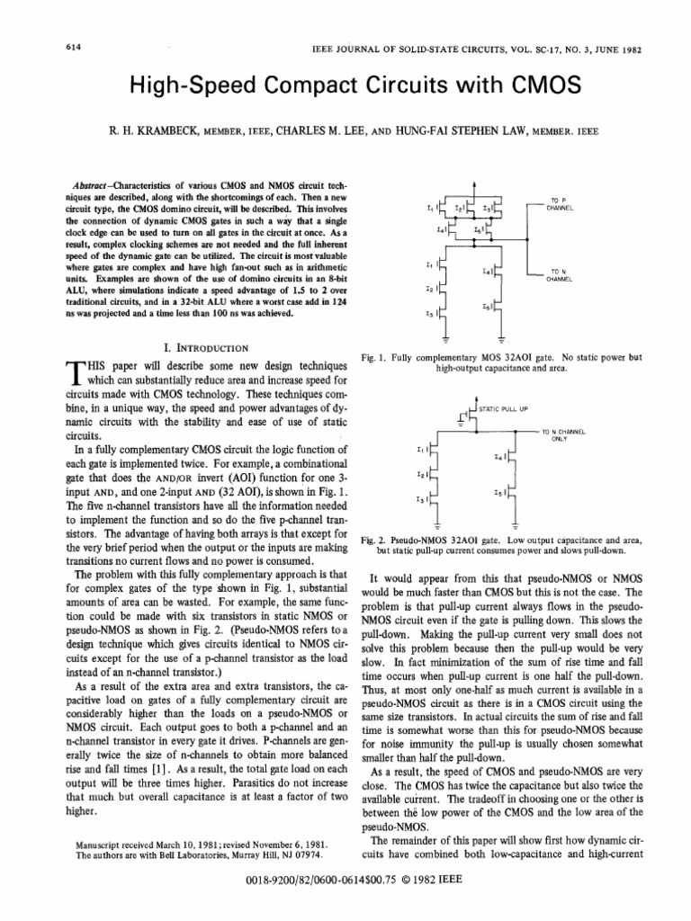 Domino CMOS | Download Free PDF | Cmos | Logic Gate