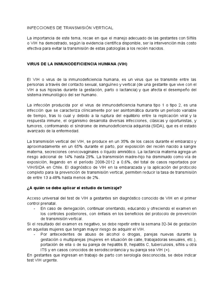 Virus de La Inmunodeficiencia Humana (Vih) | PDF | VIH | VIH / SIDA