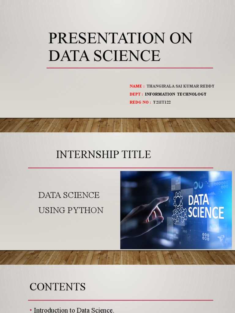Presentation On Data Science | PDF | Machine Learning | Predictive ...