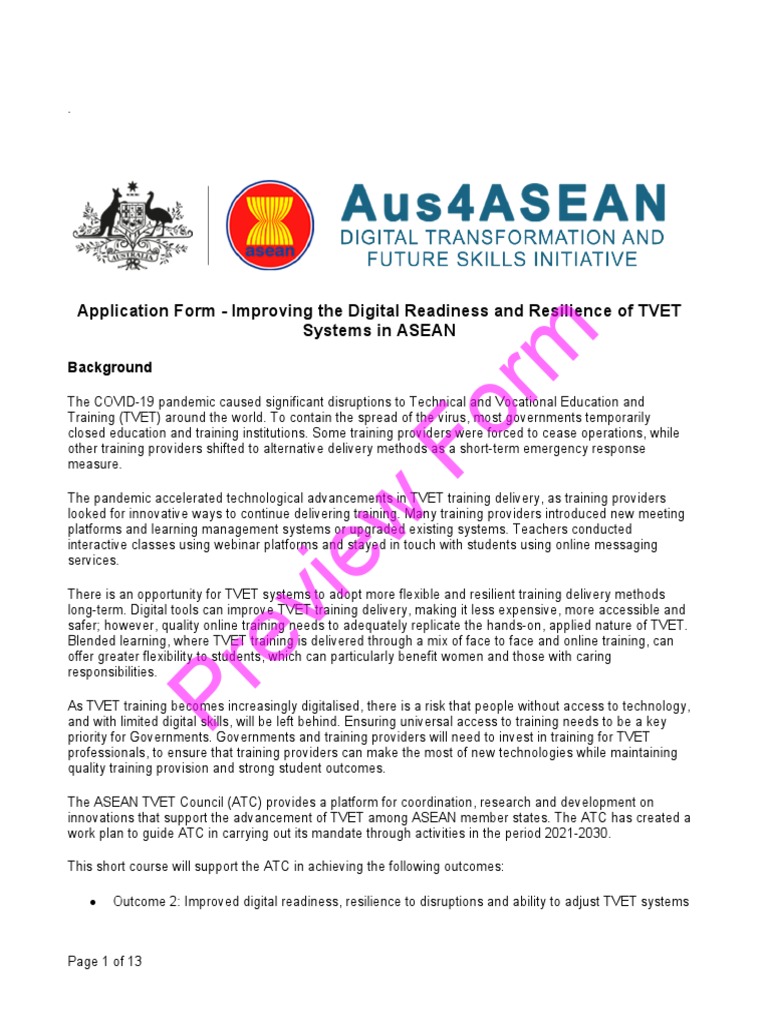 Preview Form - Improving Digital Readiness and Resilience of TVET ...