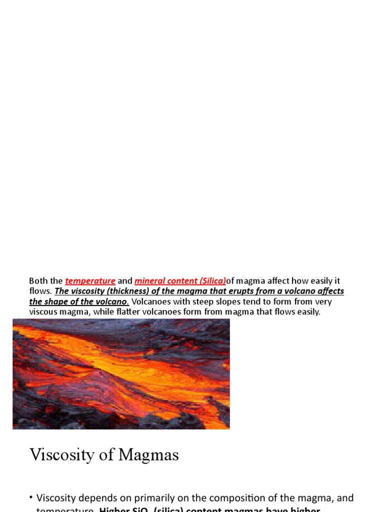 Factors Influencing Magma Viscosity | PDF