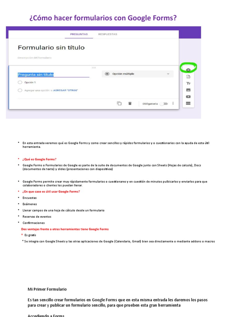 ¿Cómo Hacer Formularios Con Google Forms | PDF
