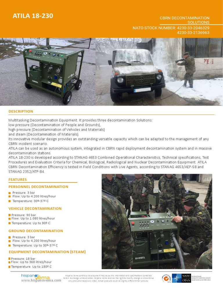 CBRN Decontamination Solutions Overview | PDF | Cbrn Defense