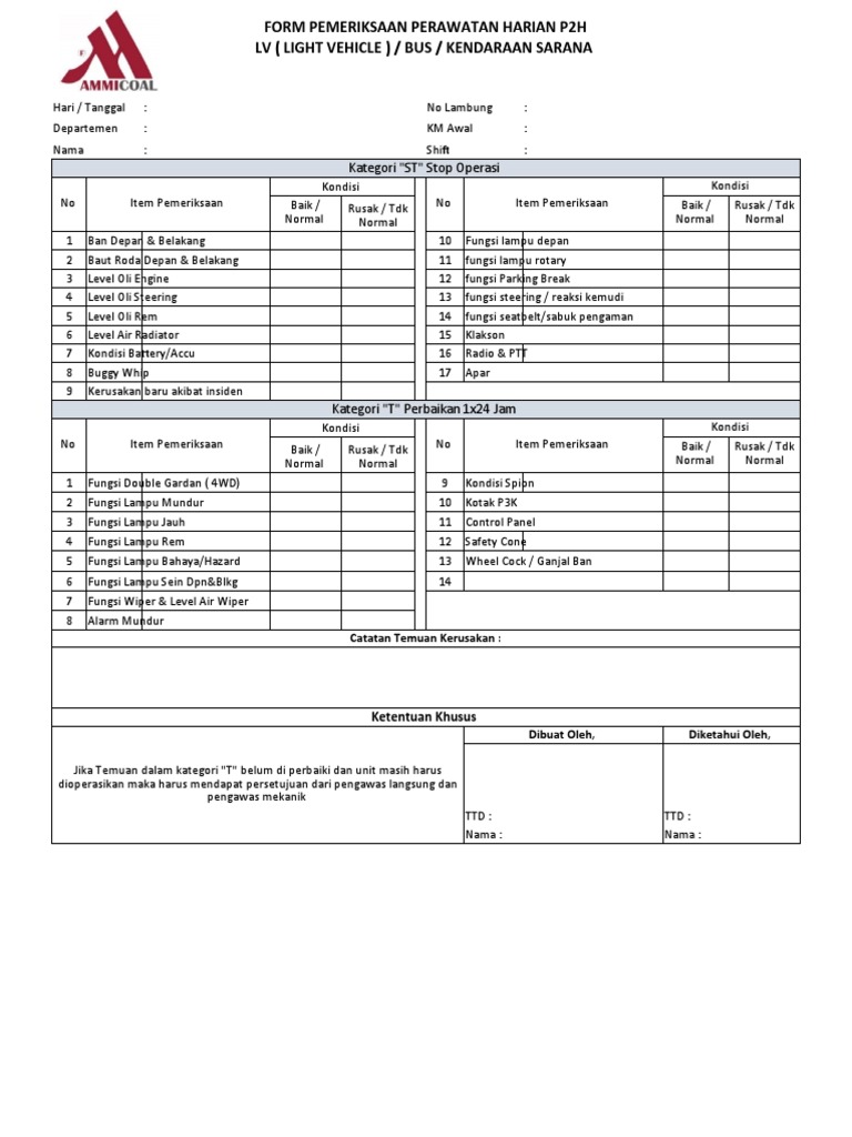 Form p2h LV Update | PDF