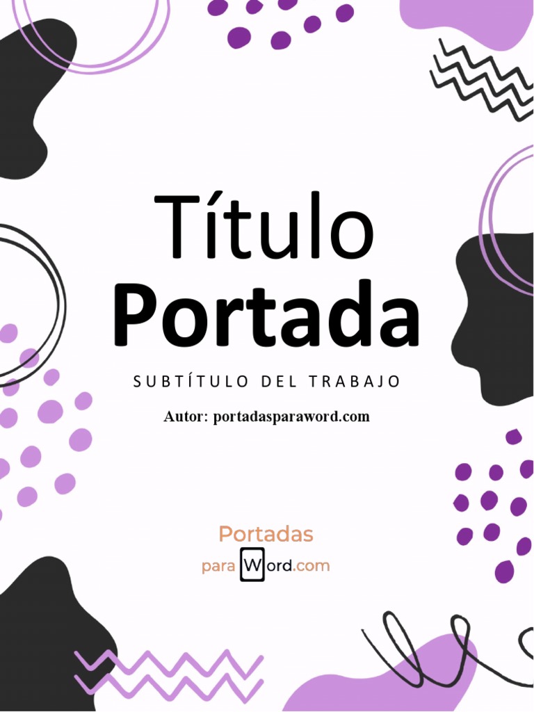 Portadas Minimalistas para Word | PDF