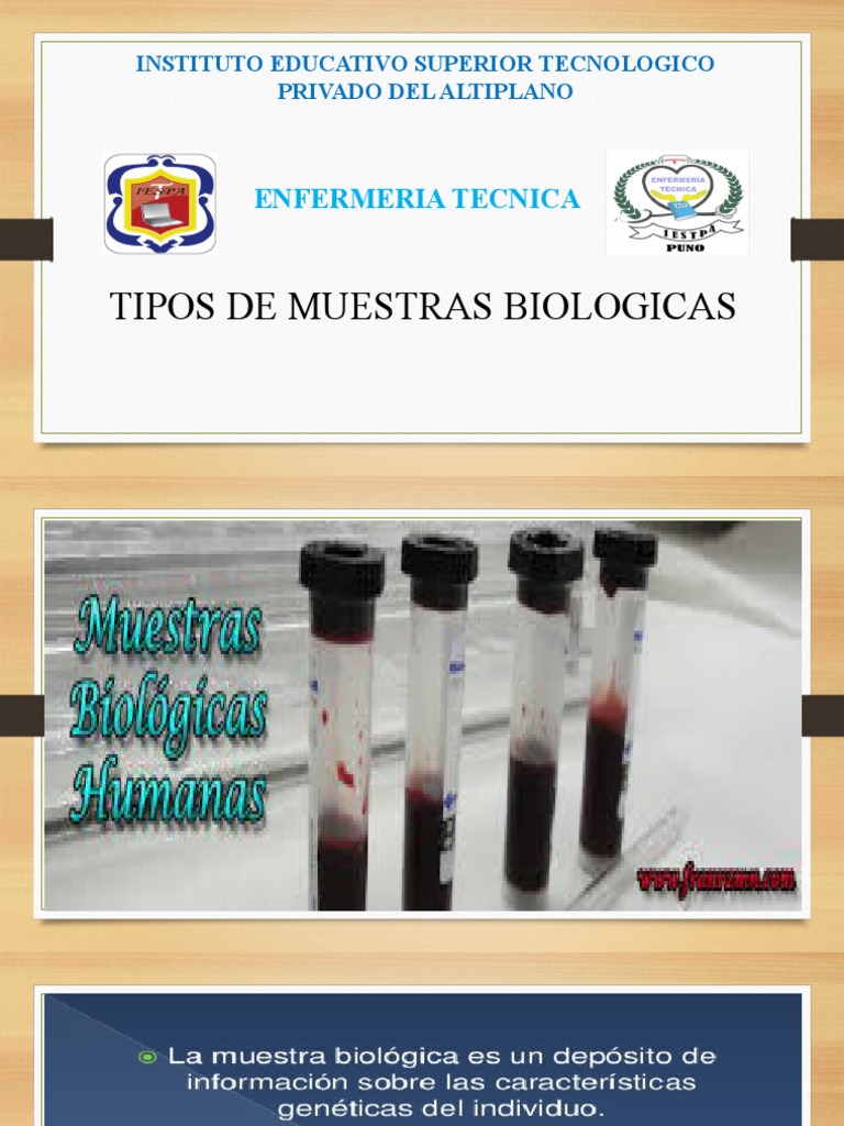 Muestras Biologicas Tipos Caracteristicas | PDF