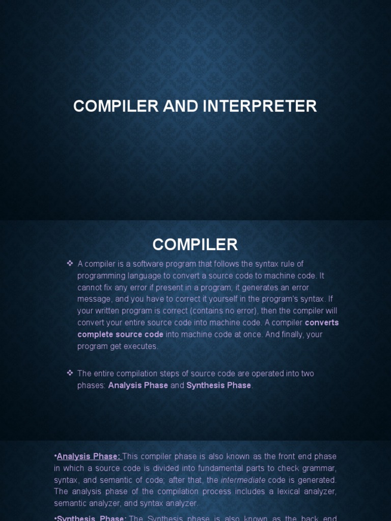 Compiler And Interpreter Pdf Compiler Source Code 9043