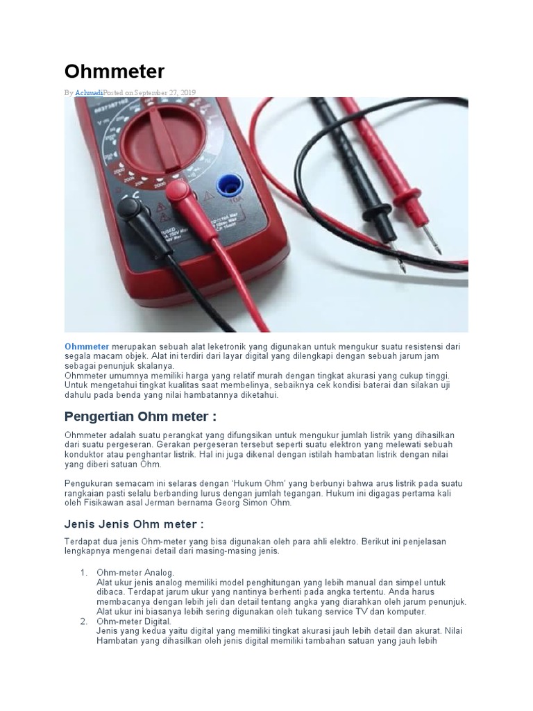 Materi Ohmmeter | PDF