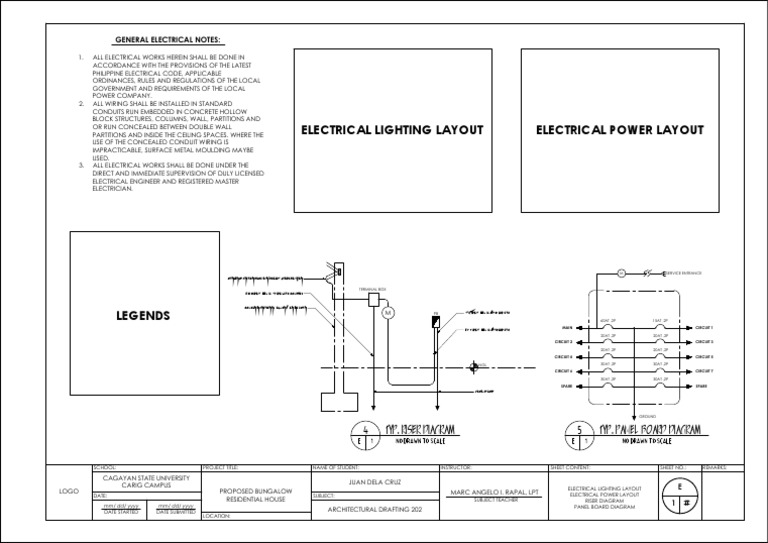 E1 Tempalte | Download Free PDF | Electrical Wiring | Building Technology