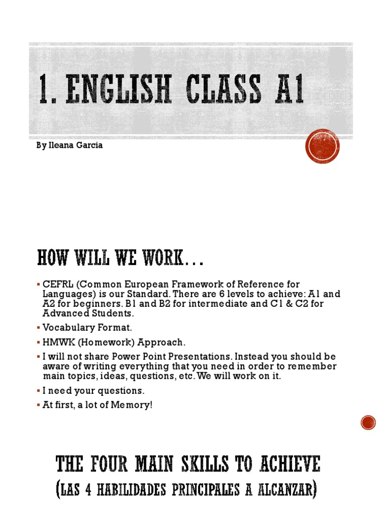 C1 A1 English Class For A1 Adult Students Pdf Noun Adverb