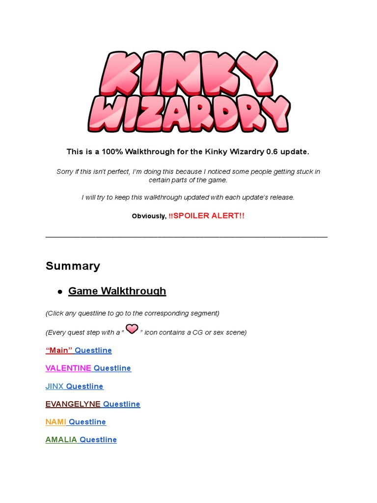 K.W. Walkthrough | PDF